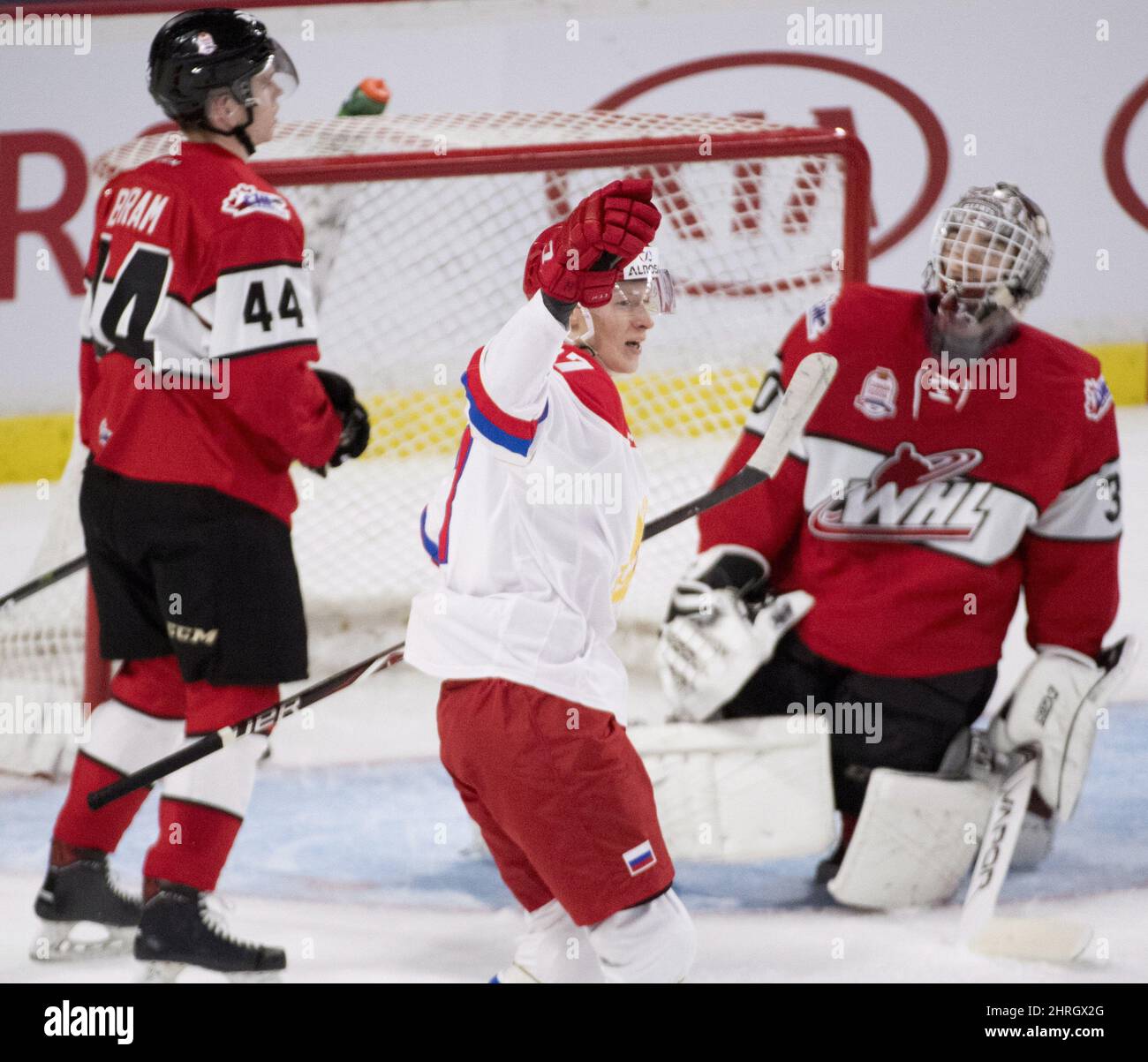 Team Russia's Bulat Shafigullin celebrates teammate Artyom Nikolaev's ...