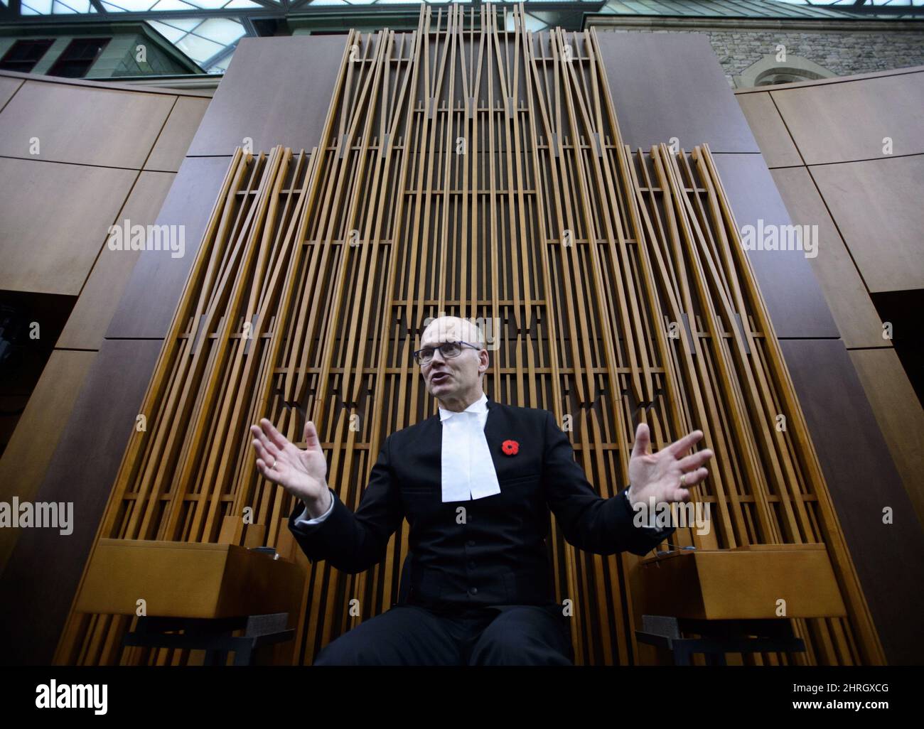 Speaker of the House of Commons Geoff Regan takes a look from where his ...