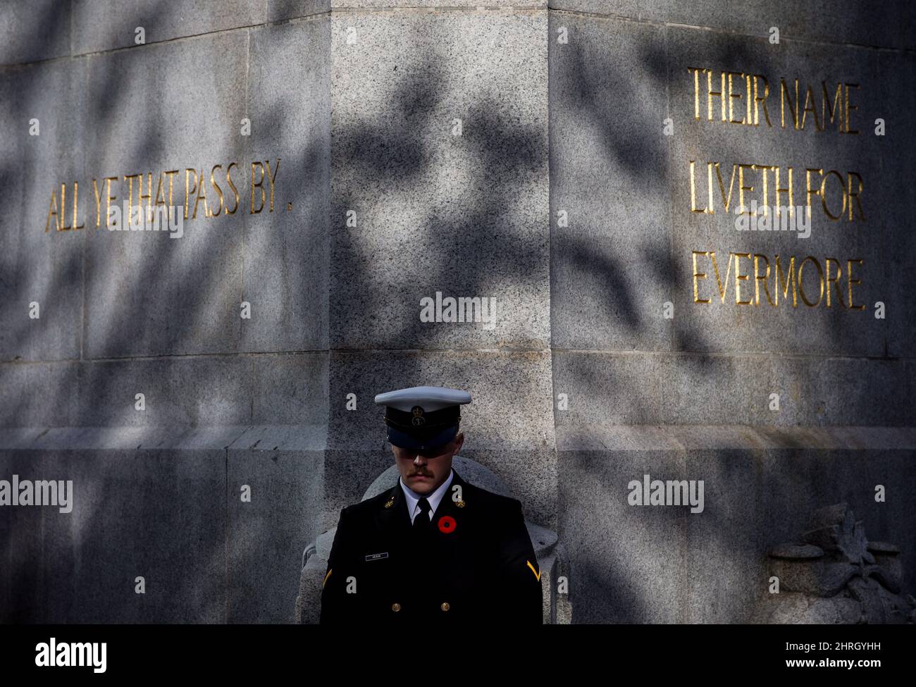 Petty Officer Second Class Justin Heron, of HMCS Discovery, stands at ...