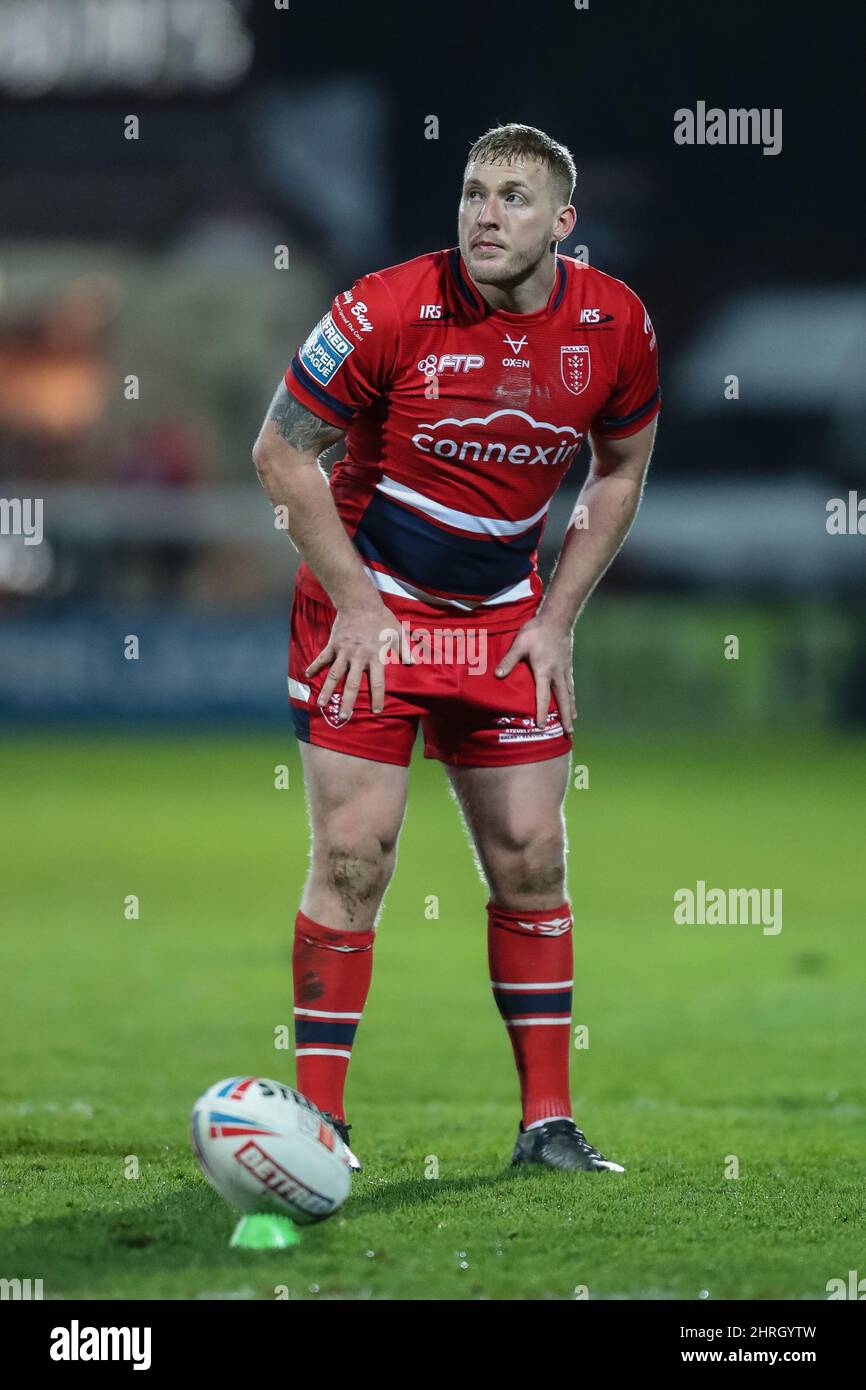 Jordan Abdull 7 Of Hull KR Takes The Conversion Kick And Is