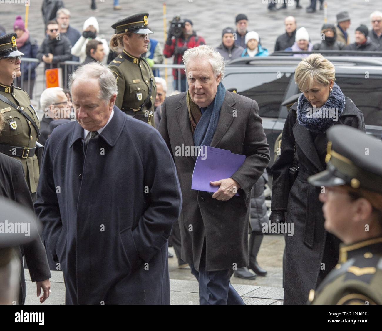 Former Quebec premiers Daniel Johnson Jr., left, and Jean Charest and ...