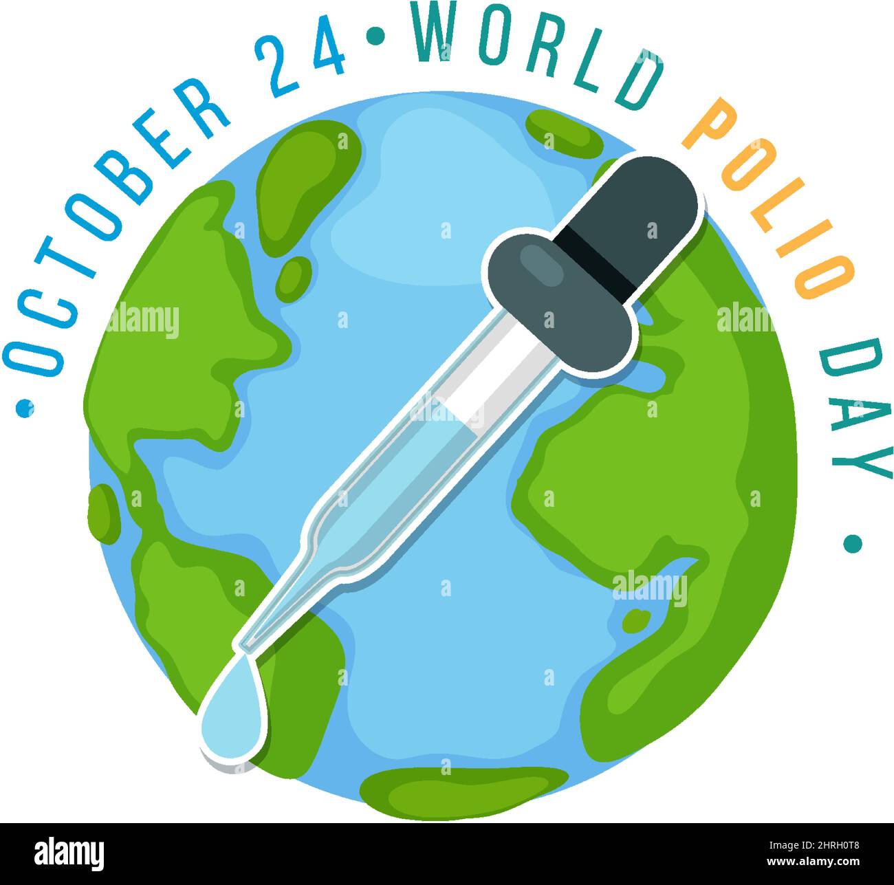 World Polio Day Occtober 24 typography design illustration Stock Vector ...