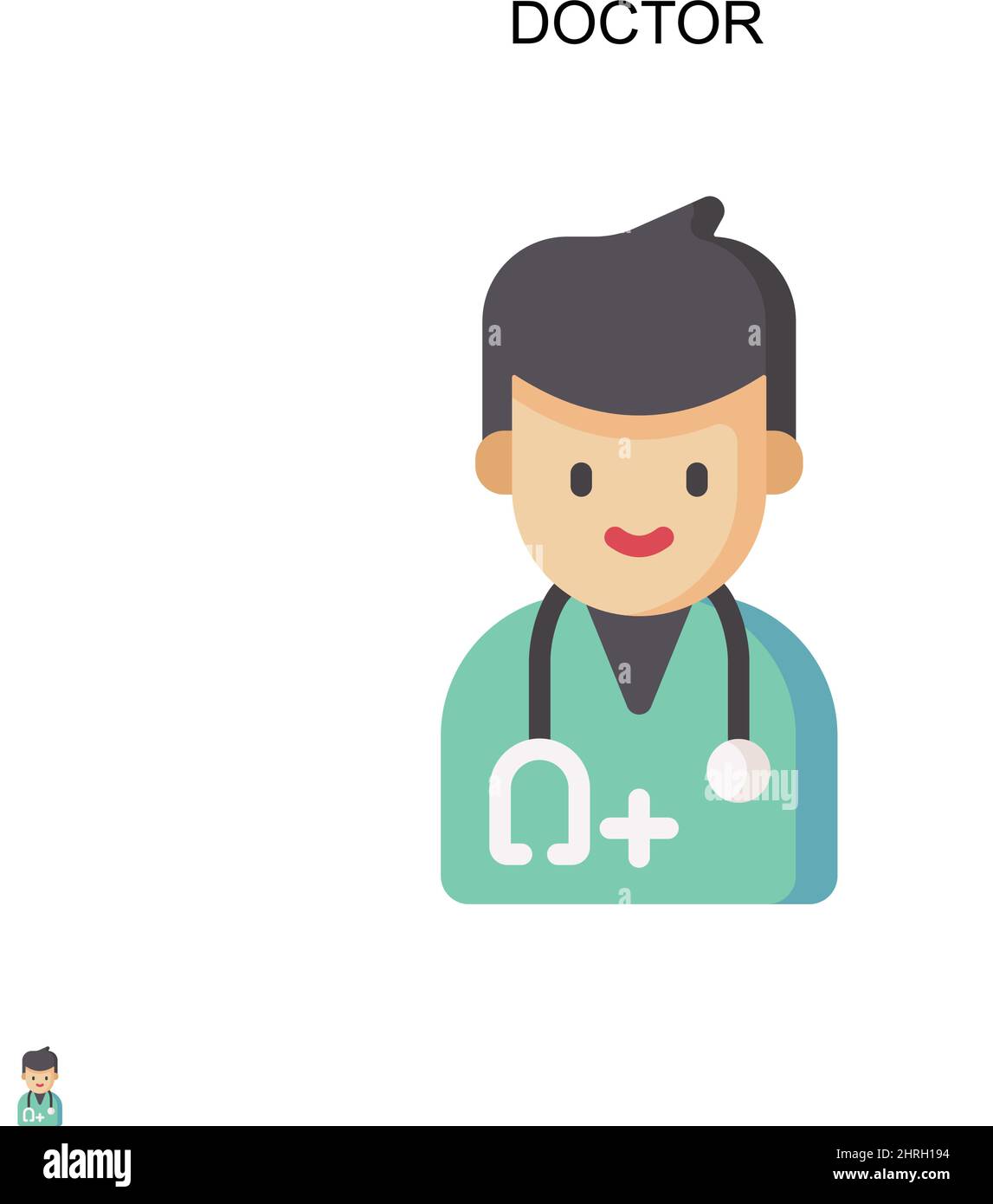 Doctor Simple vector icon. Illustration symbol design template for web ...