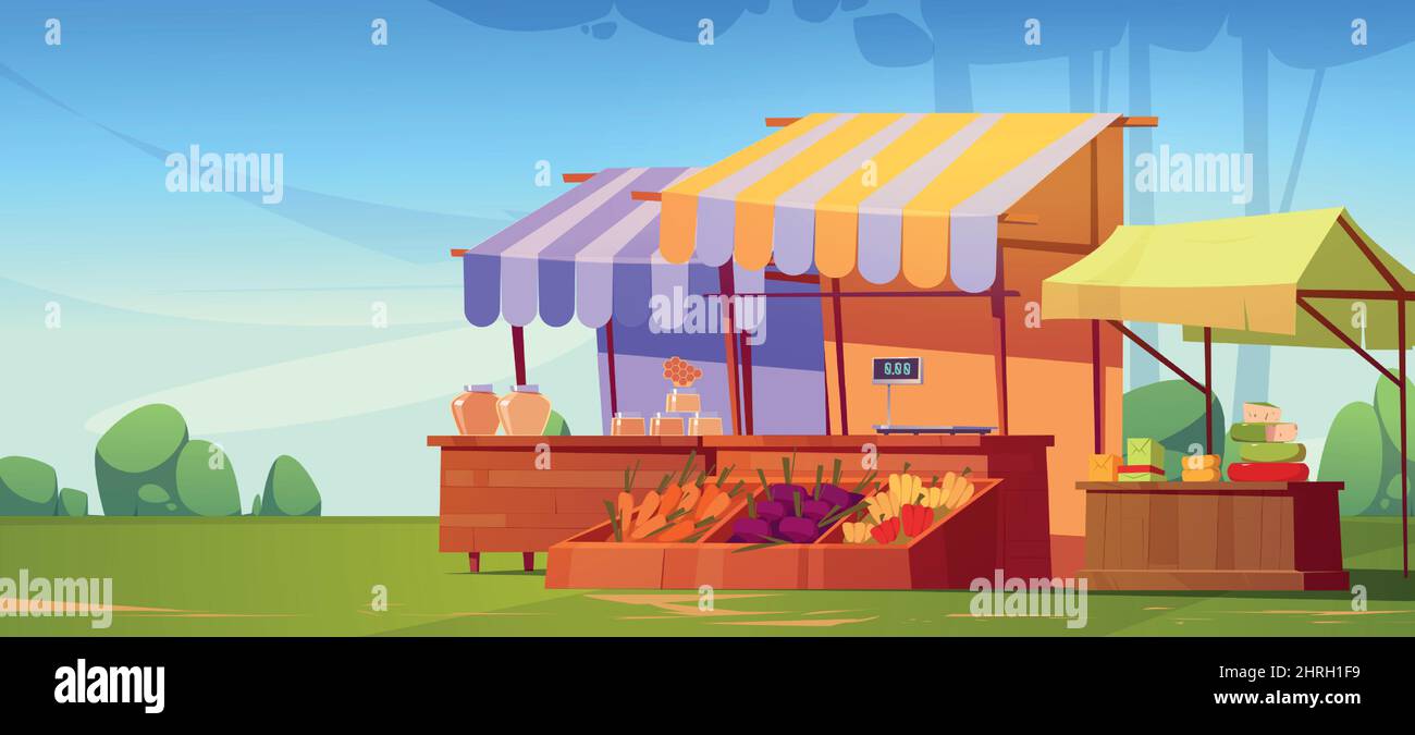 Food vendor booths Stock Vector Images - Alamy