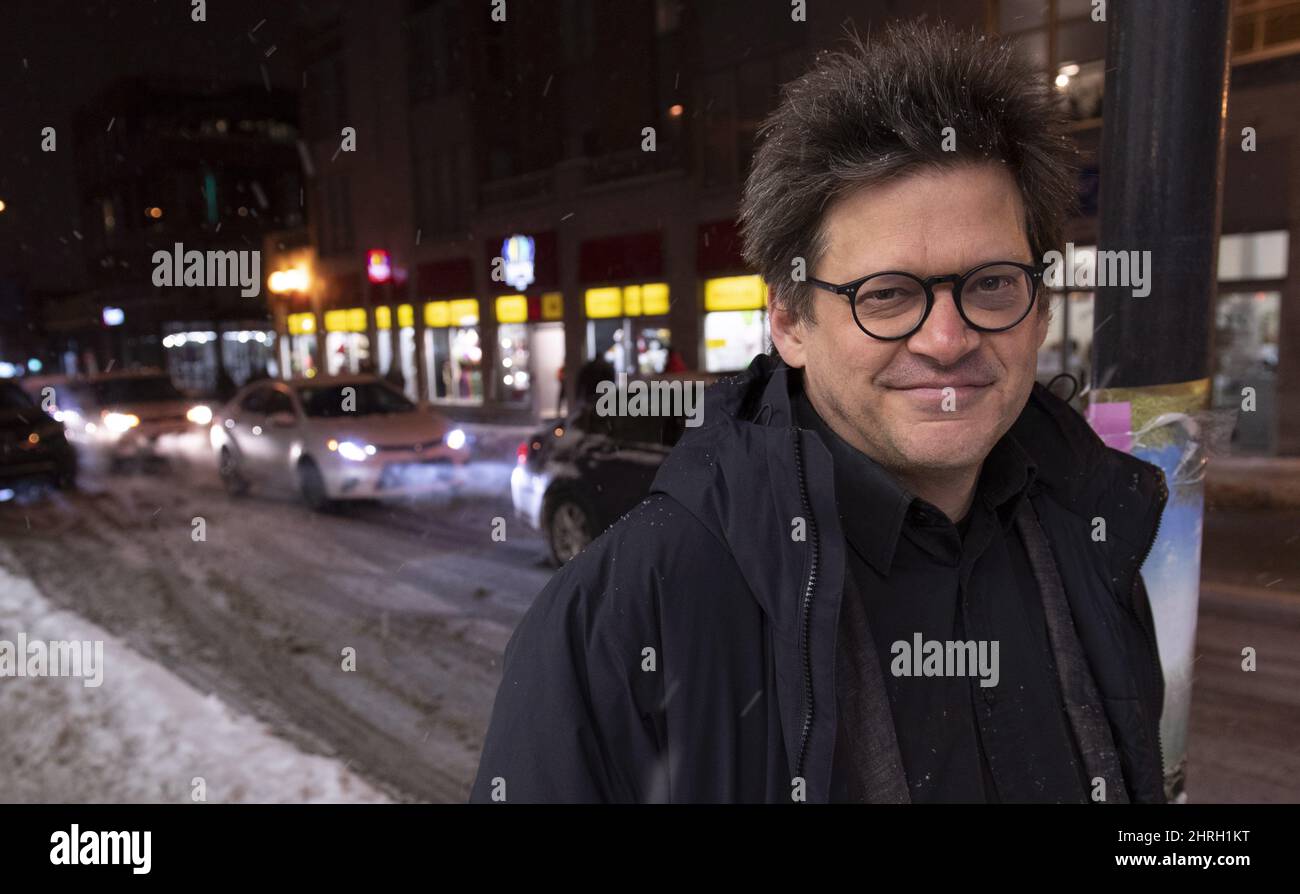 Director Dominic Champagne is seen along a busy street in Montreal on ...
