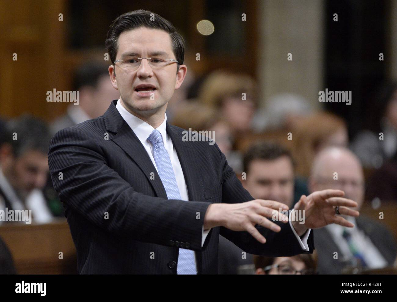 Conservative MP Pierre Poilievre rises during Question Period in the ...