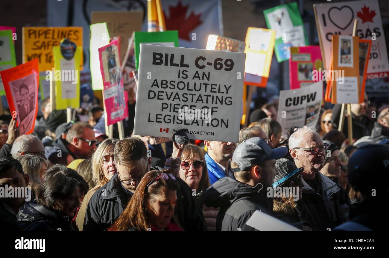 Protesters outside an event Prime Minister Justin Trudeau is attending ...