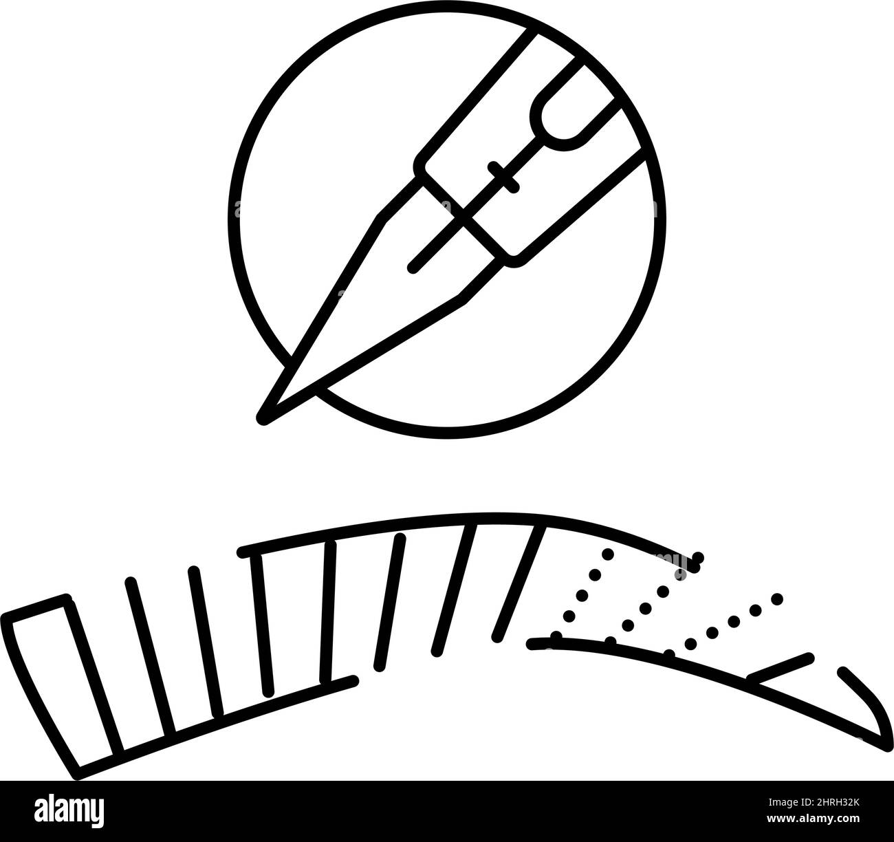 nano brows line icon vector illustration Stock Vector Image & Art - Alamy