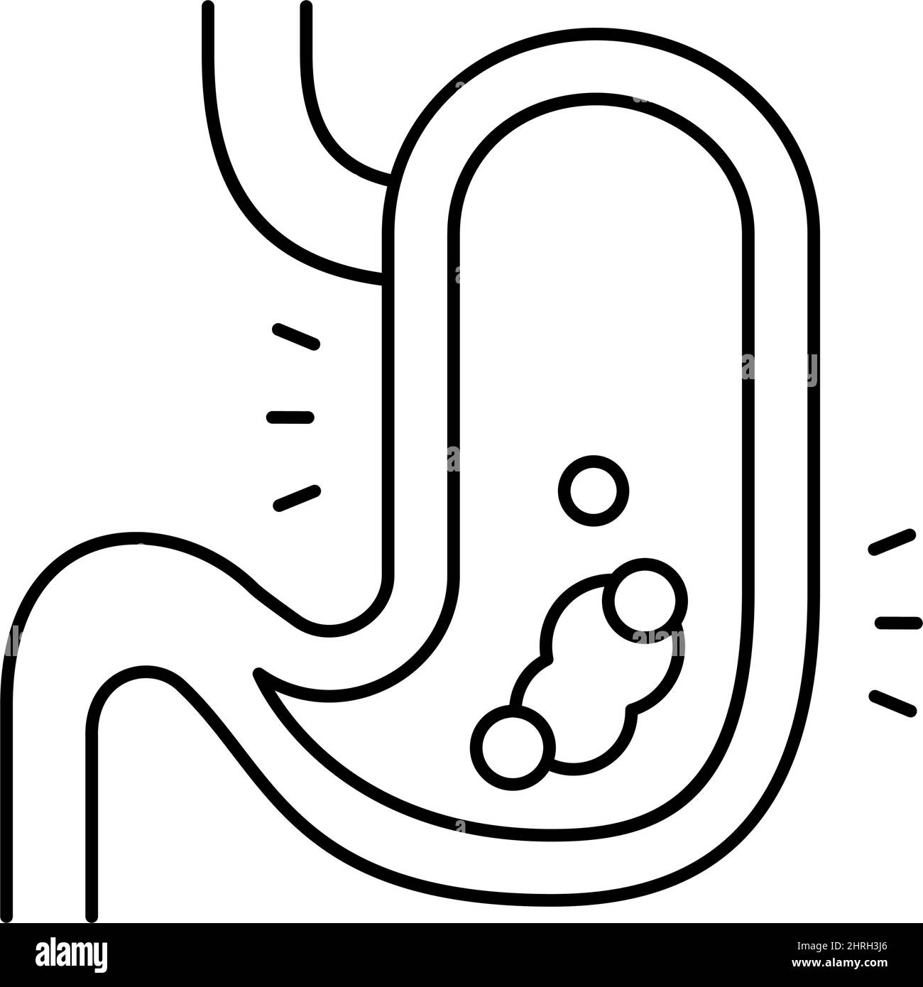 gastric disease line icon vector illustration Stock Vector Image & Art ...