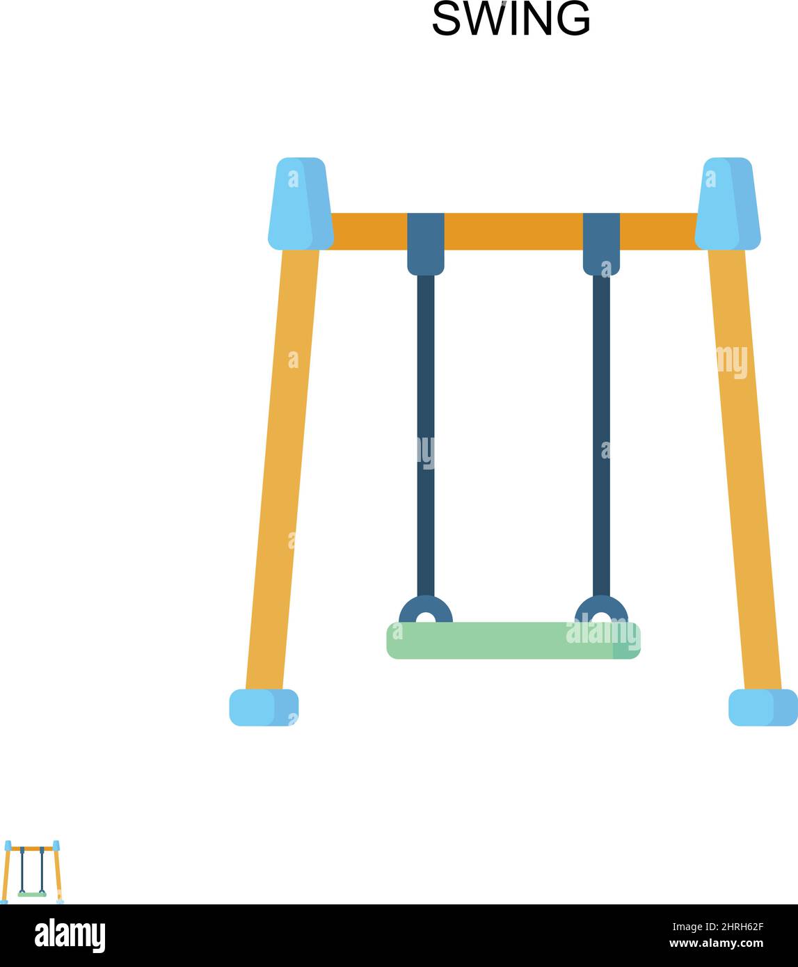 Swing Simple vector icon. Illustration symbol design template for web ...