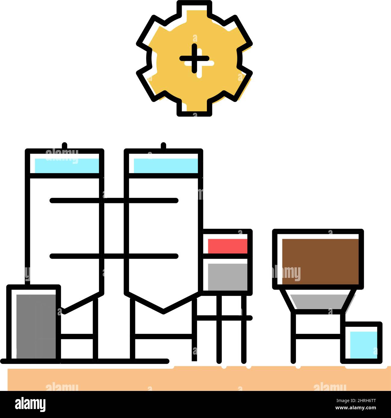 manufacture factory color icon vector illustration Stock Vector Image ...