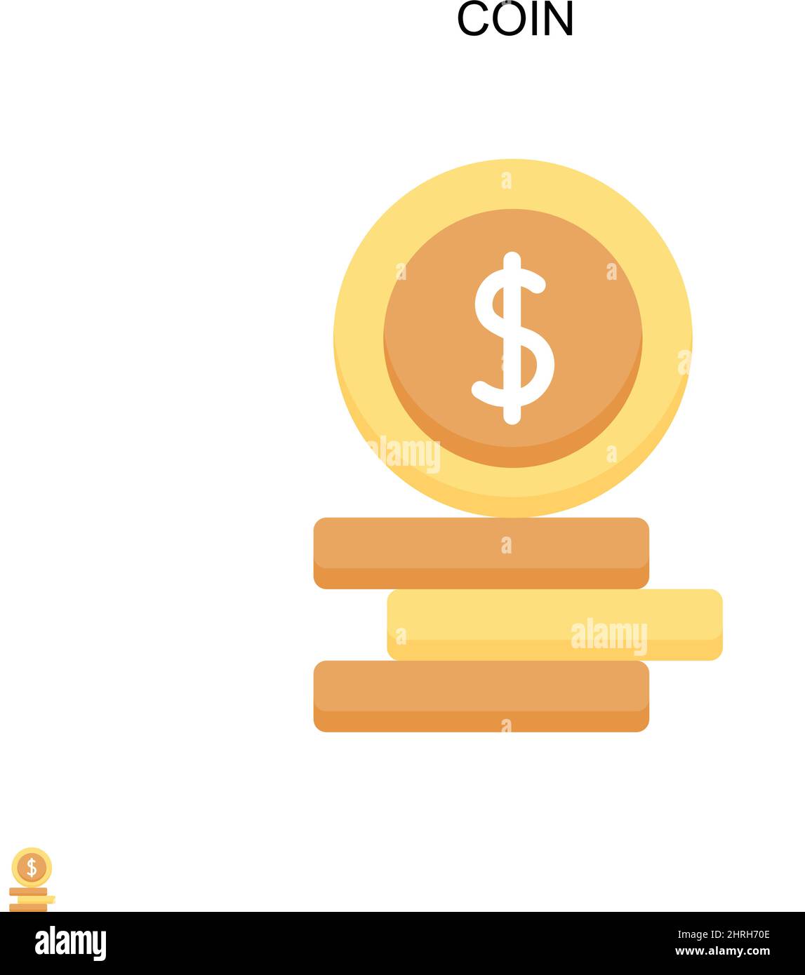 Coin Simple vector icon. Illustration symbol design template for web ...