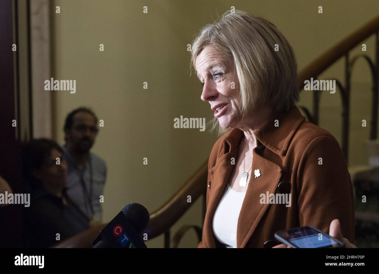 Alberta Premier Rachel Notley arrives at the first ministers' meeting ...