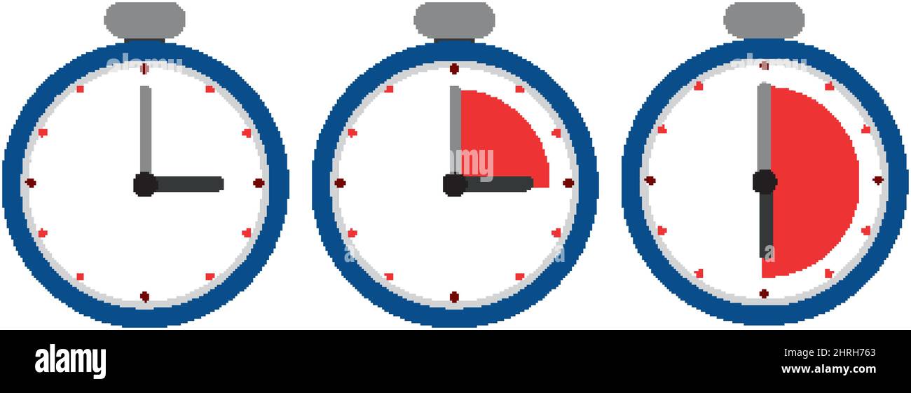 Set of timers with countdown time illustration Stock Vector Image & Art ...