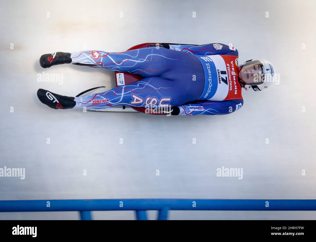 Summer Britcher of the United States races down the track during the ...