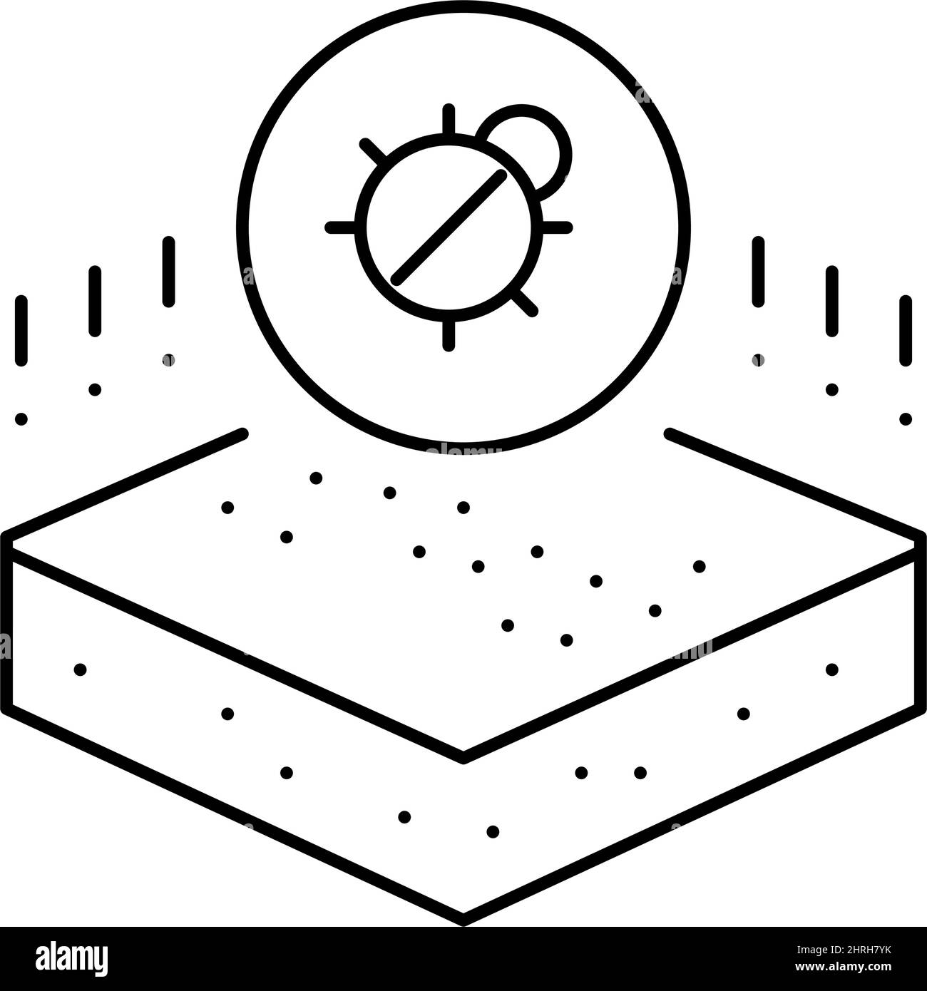 dangerous bug on soil line icon vector illustration Stock Vector Image ...