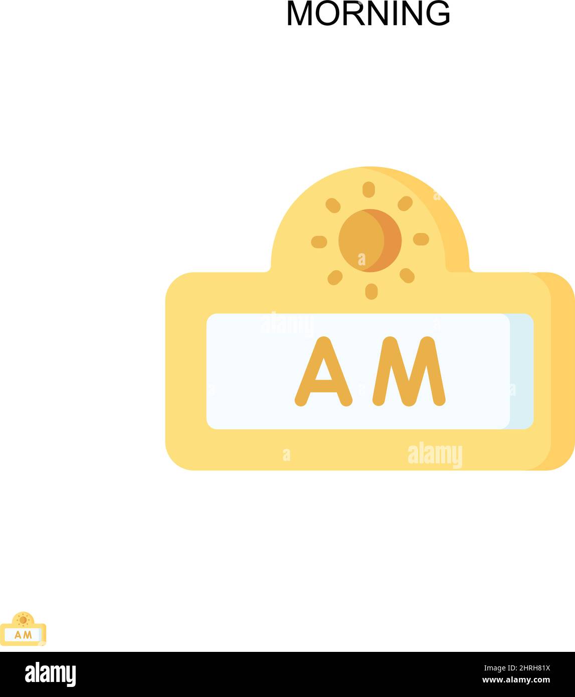 Morning Simple vector icon. Illustration symbol design template for web mobile UI element Stock ...