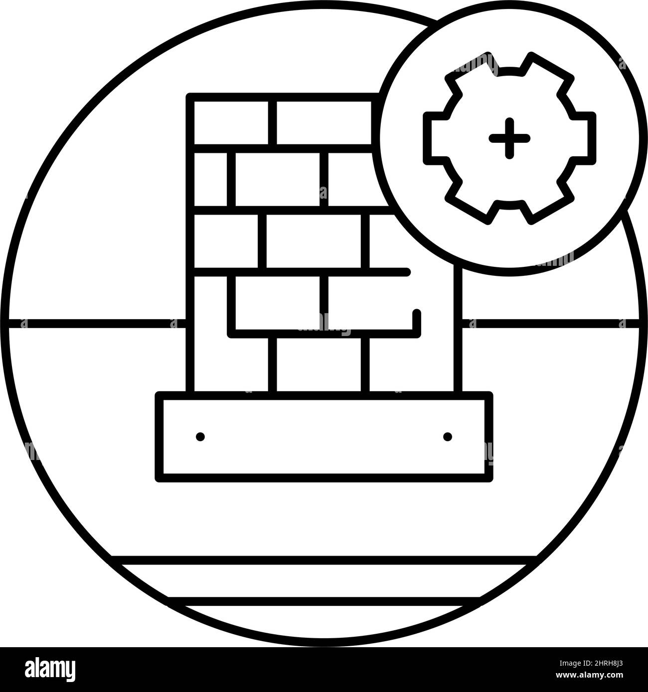 lead flashing on roof line icon vector illustration Stock Vector Image ...