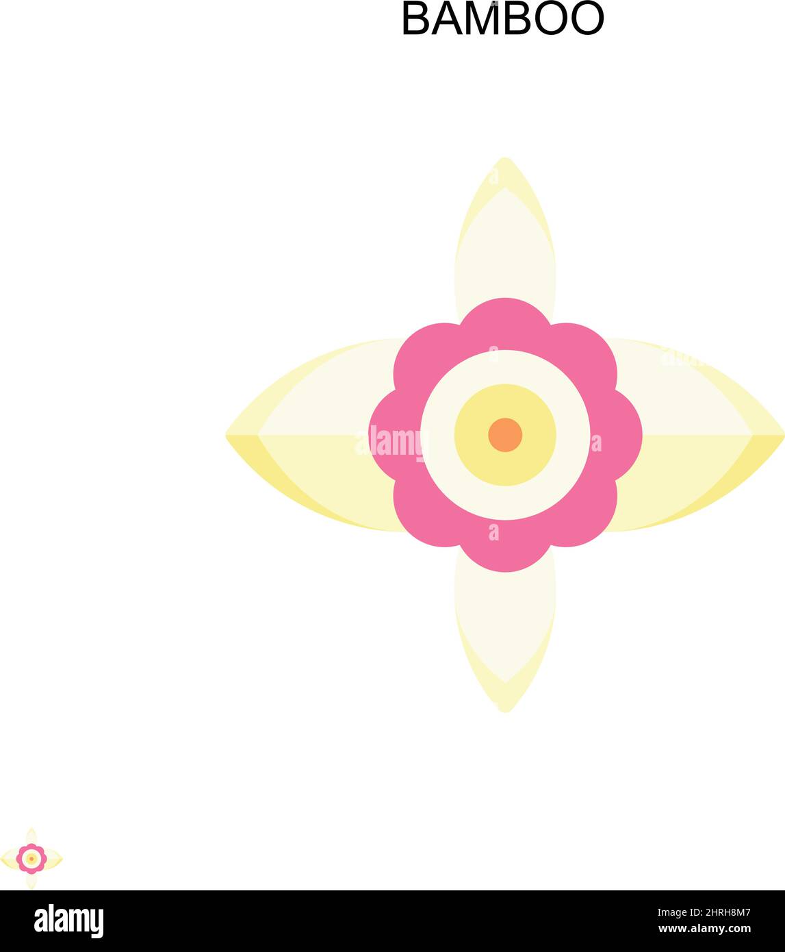 Bamboo Simple Vector Icon Illustration Symbol Design Template For Web Mobile Ui Element Stock