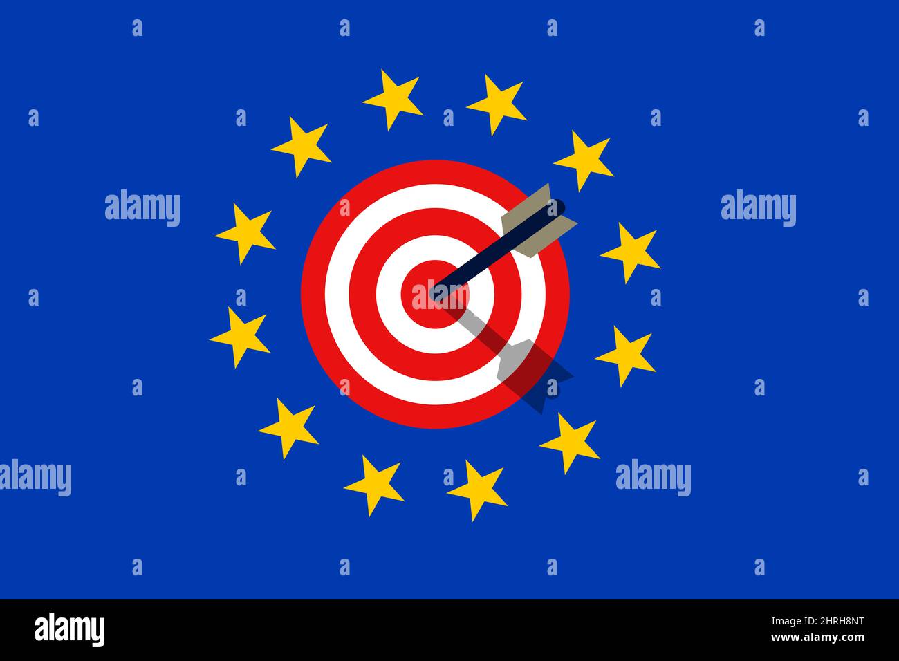 EU and European union being under attack, assault and aggressive ...