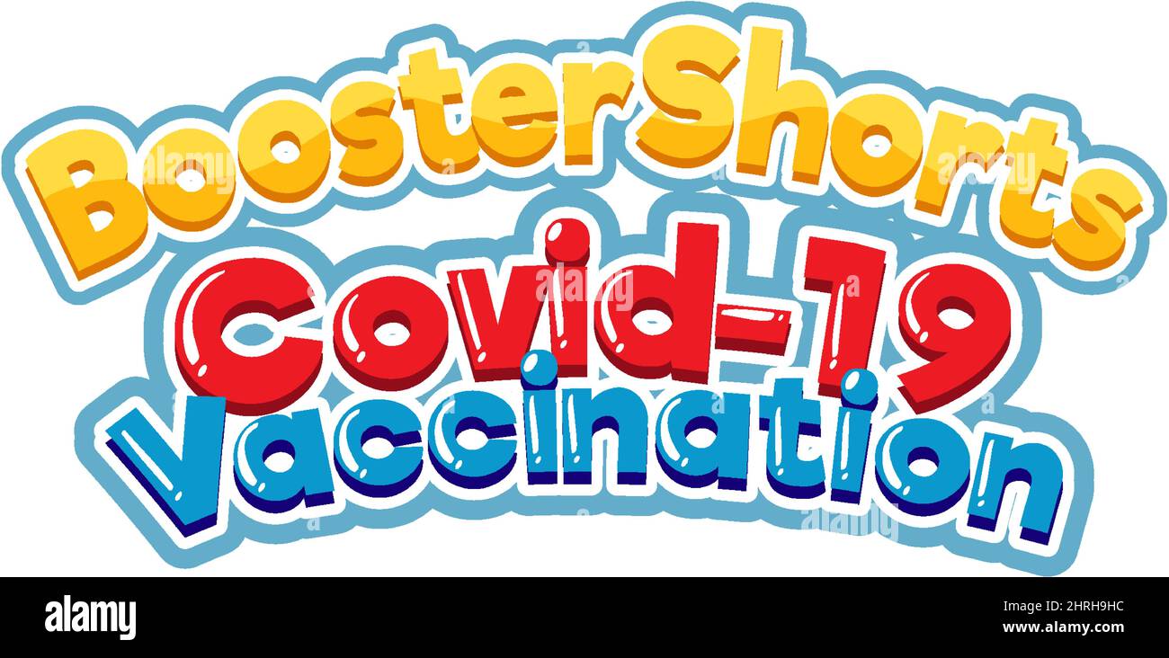Booster shorts covid 19 vaccine logo illustration Stock Vector Image ...