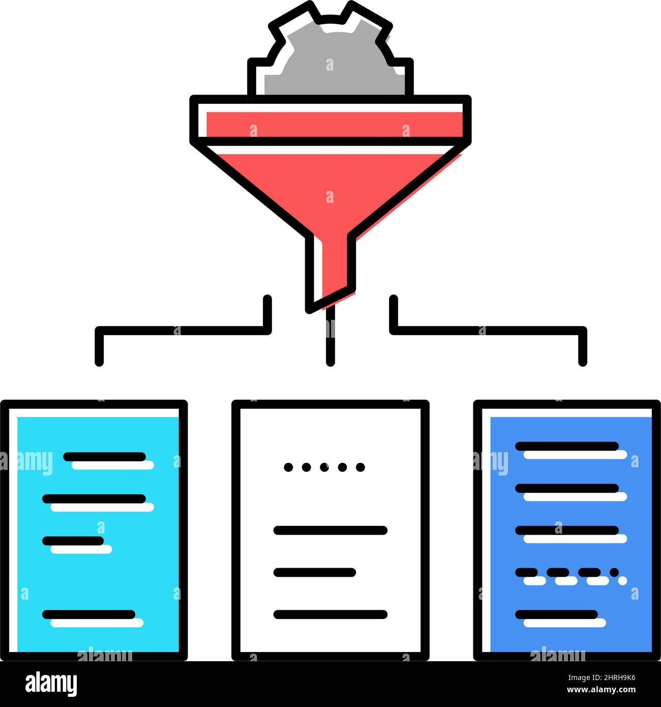 filtration neural network color icon vector illustration Stock Vector ...