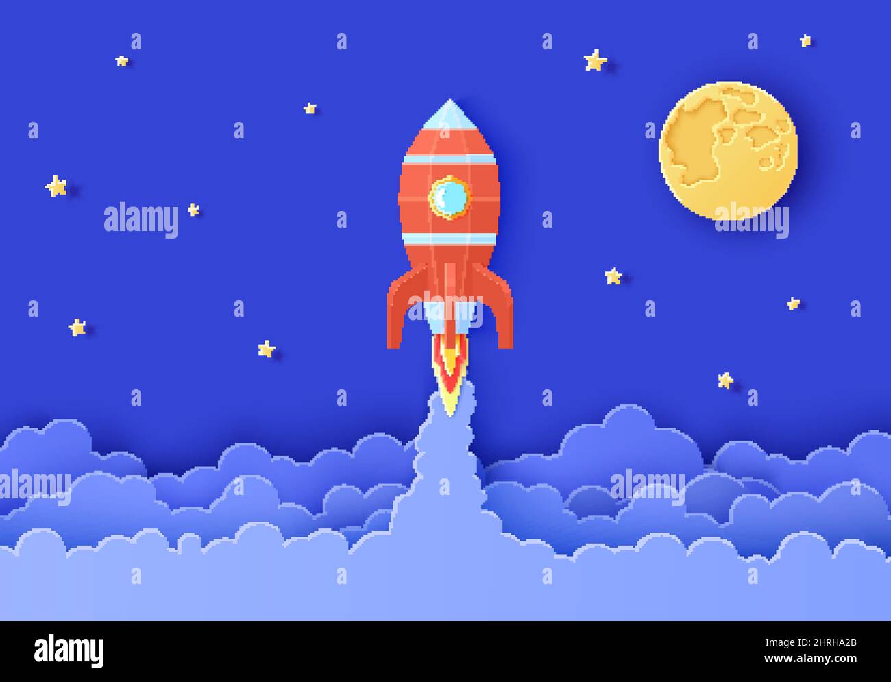 3d rocket launch smoke cloud Stock Vector Images - Alamy