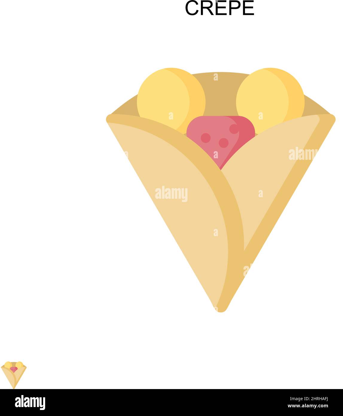 Crepe Simple vector icon. Illustration symbol design template for web ...