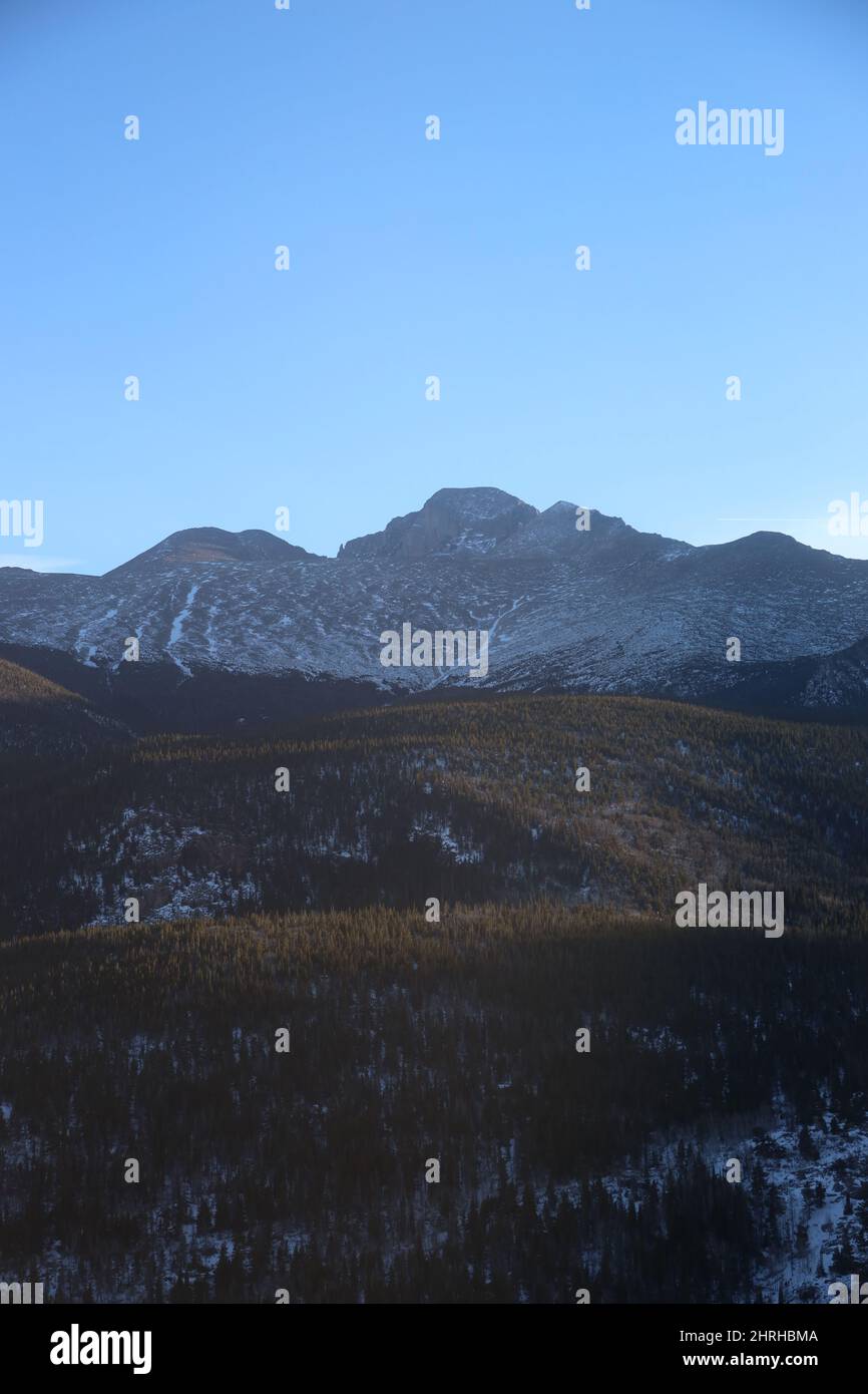 Beautiful view of snowy mountains Stock Photo - Alamy