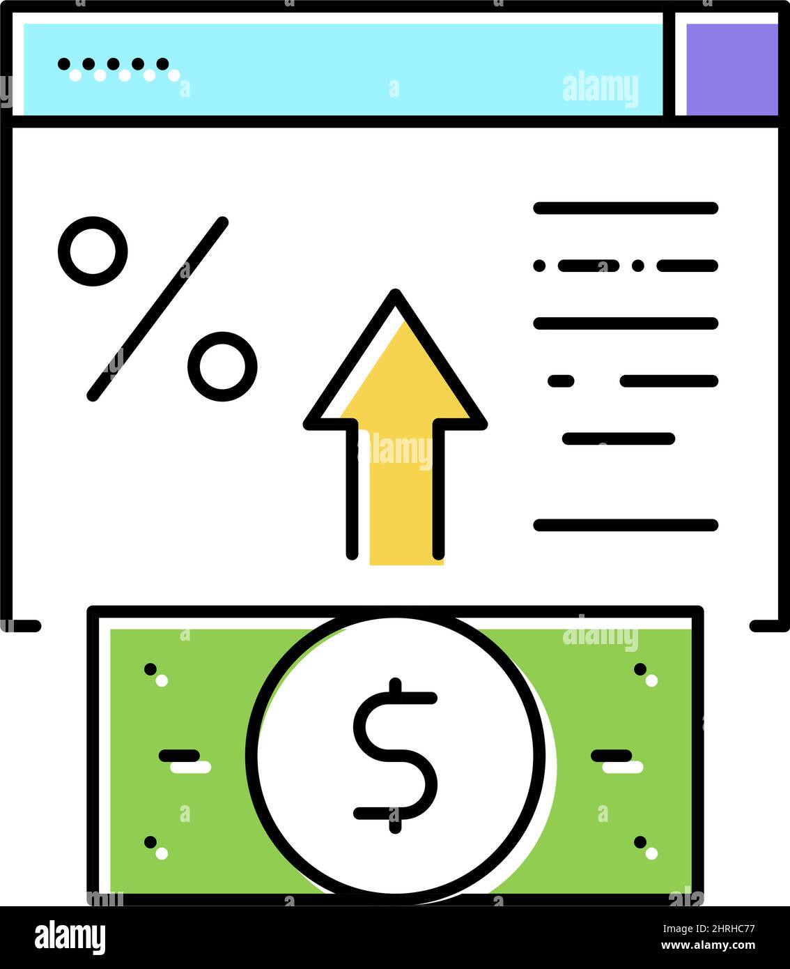 electronic deposit color icon vector flat illustration Stock Vector ...