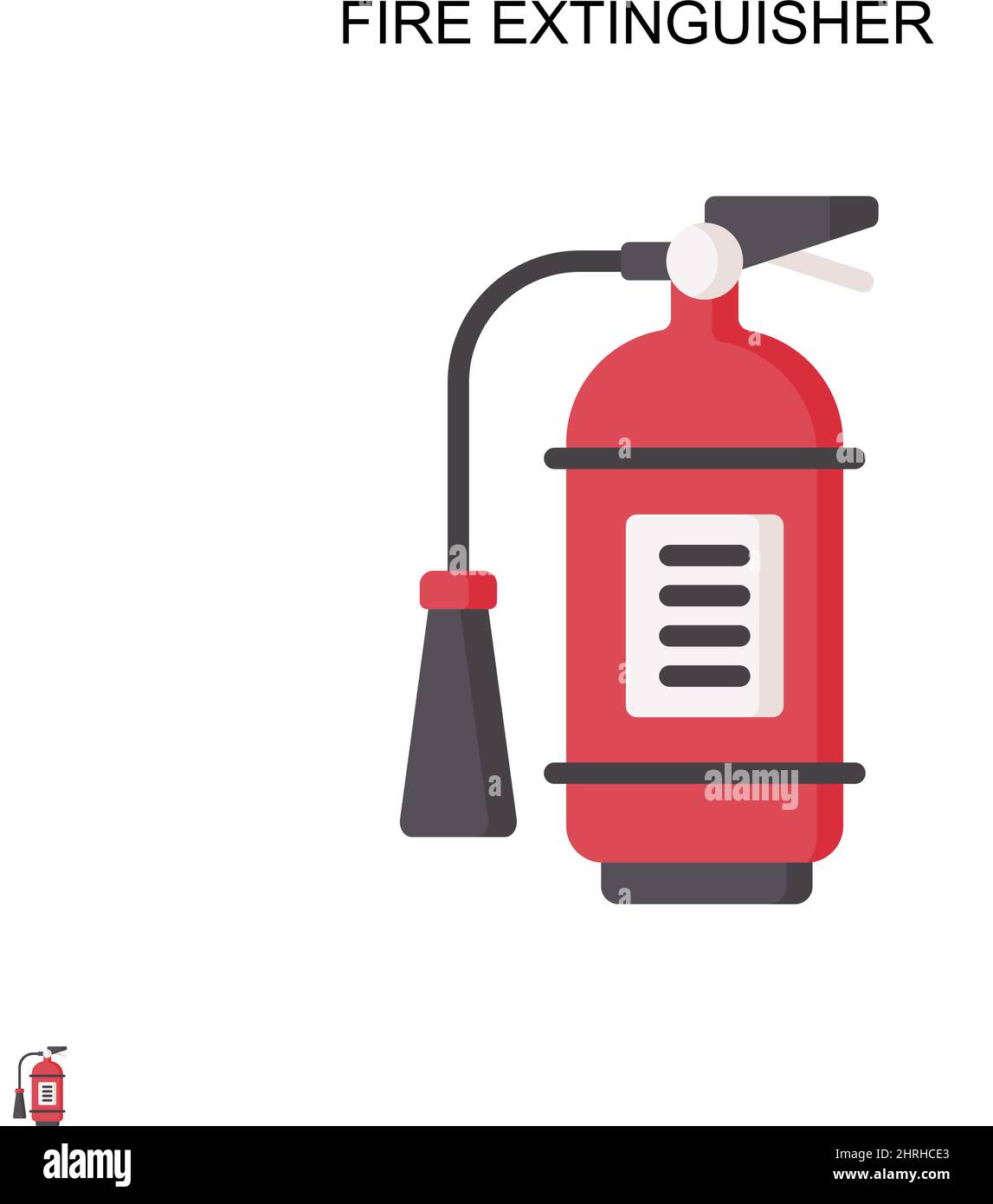 Fire extinguisher Simple vector icon. Illustration symbol design ...
