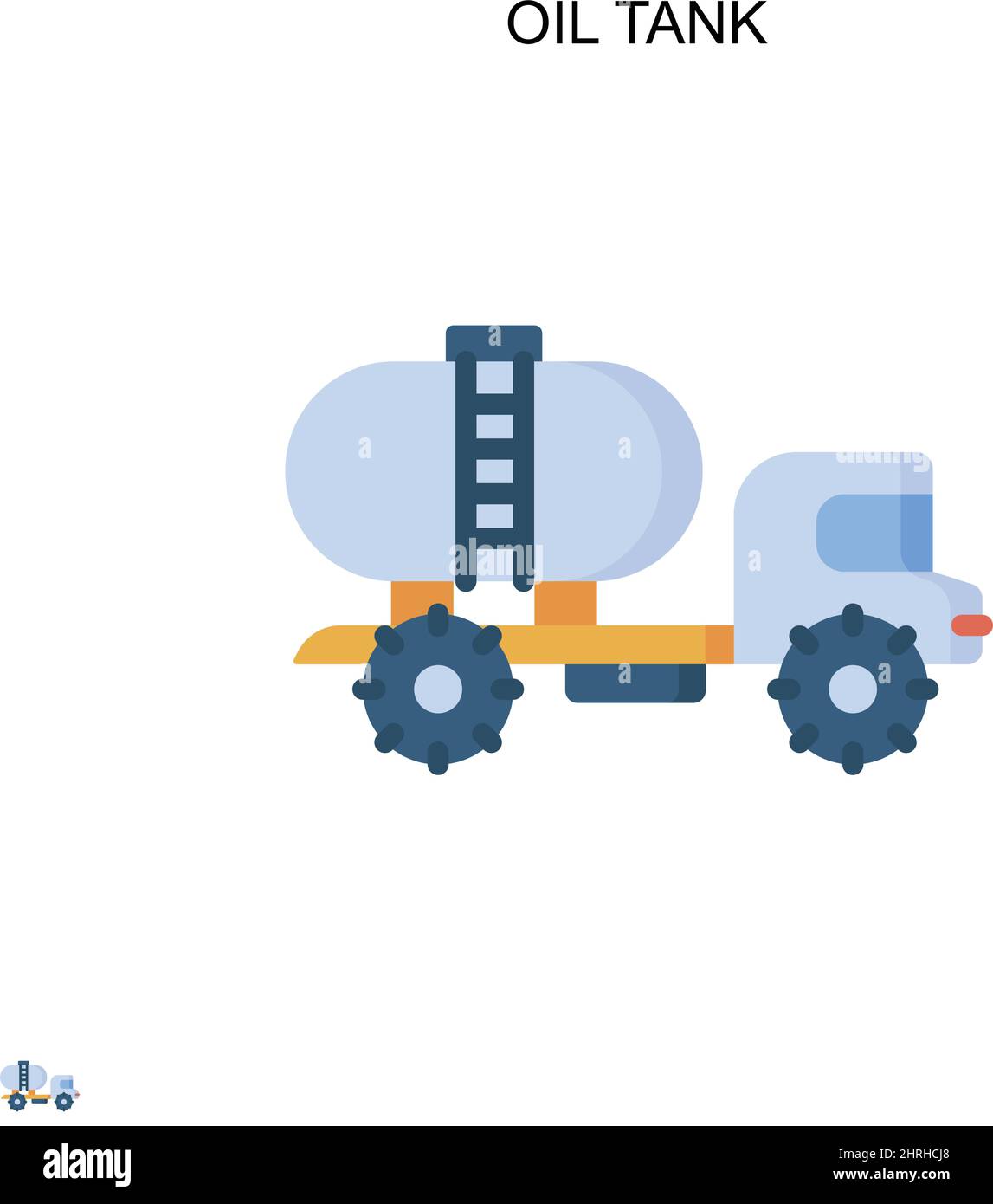 Oil tank Simple vector icon. Illustration symbol design template for ...