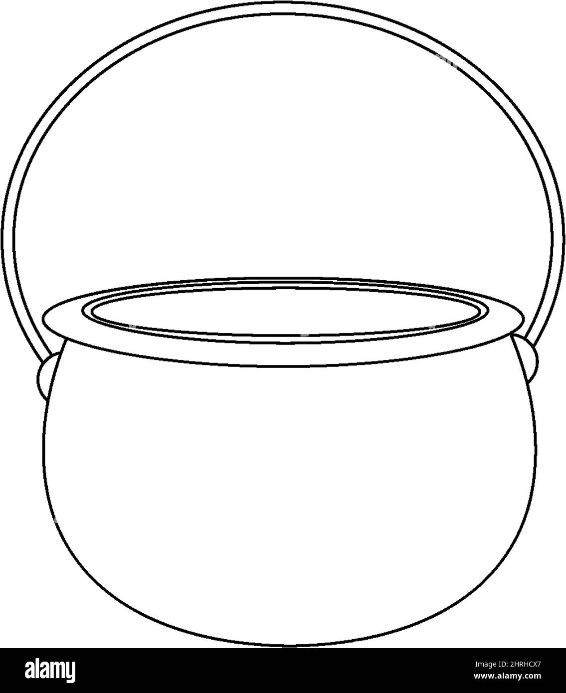 Magic potion bowl doodle outline for colouring illustration Stock ...