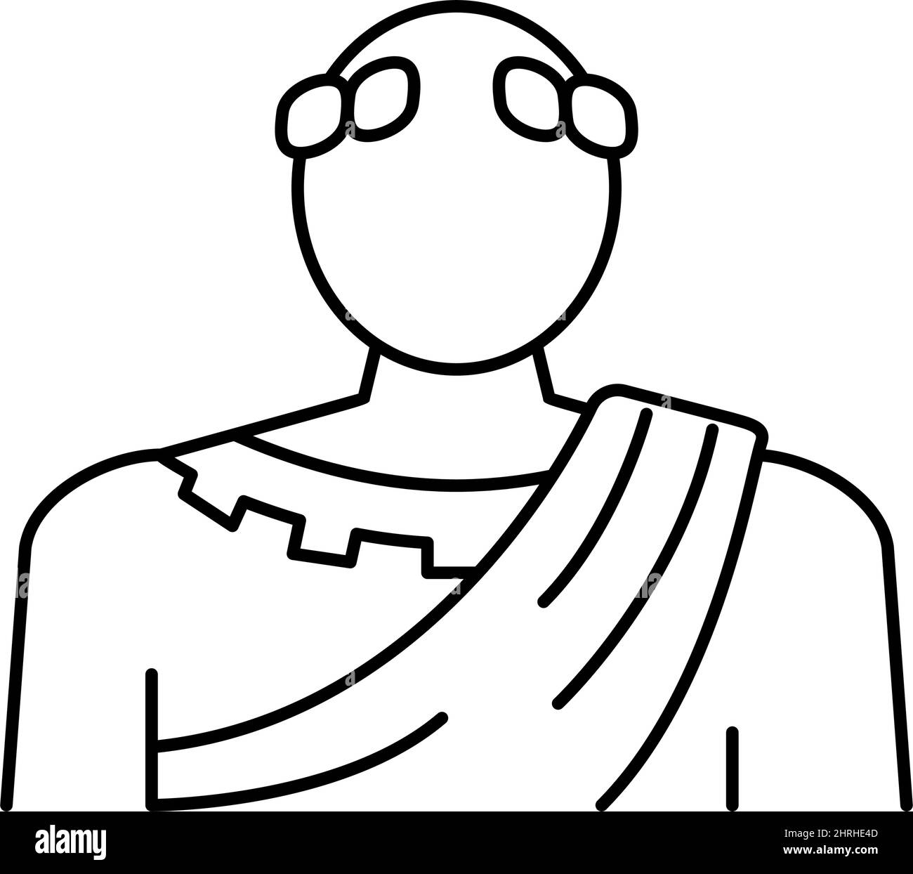emperor ancient rome line icon vector illustration Stock Vector Image ...