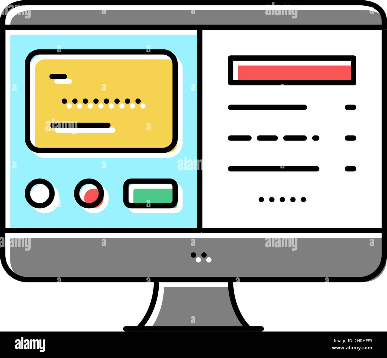 electronic online card color icon vector illustration Stock Vector ...