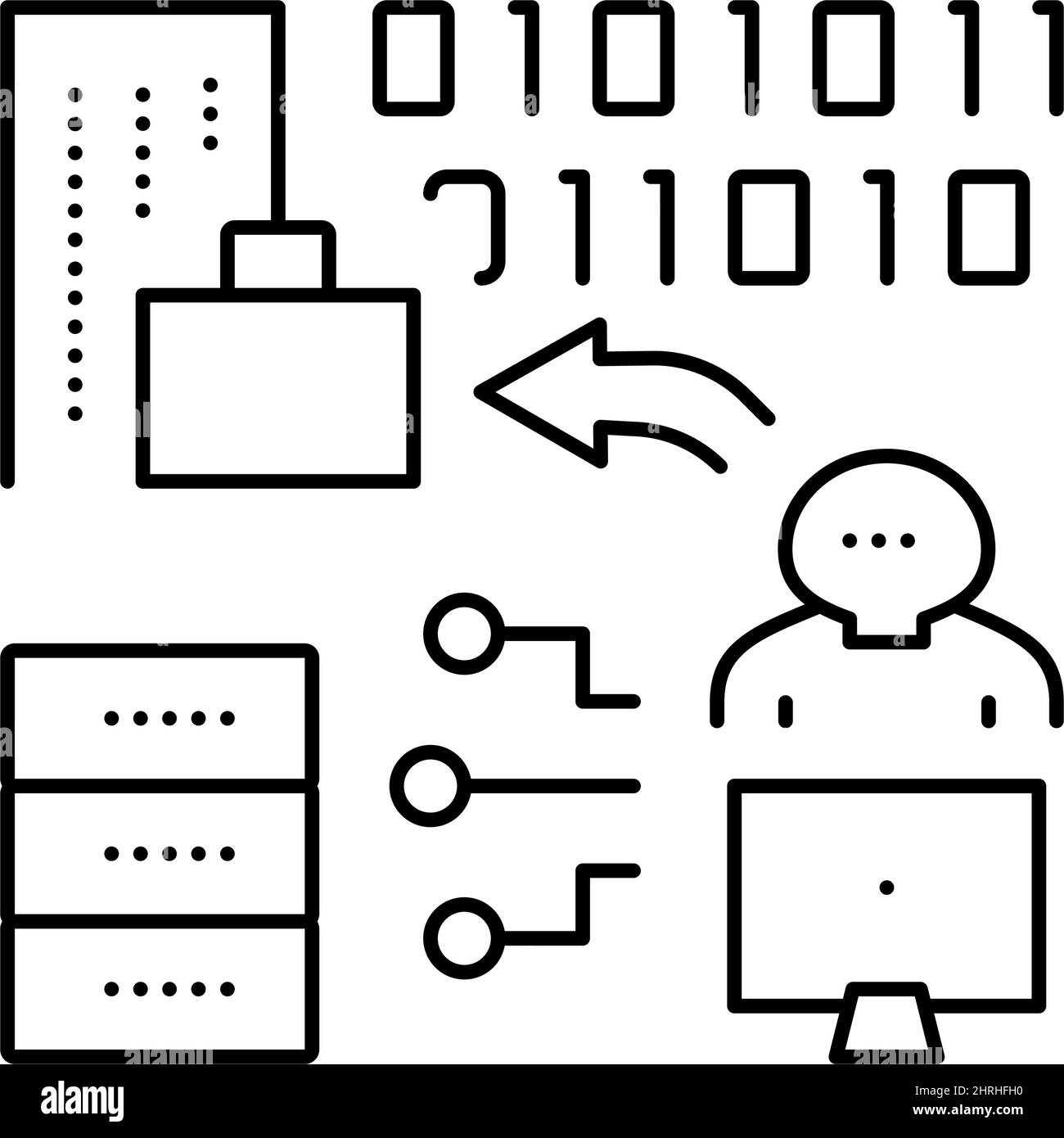 spear phishing attacks line icon vector illustration Stock Vector Image ...