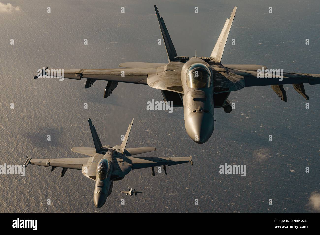 U.S. Navy F/A-18 Super Hornets, fly in formation with Hellenic Air ...