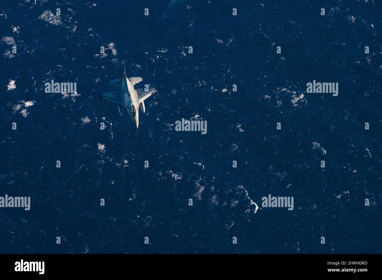 A Hellenic Air Force F-16 Fighting Falcon fighter jet, during air-to ...