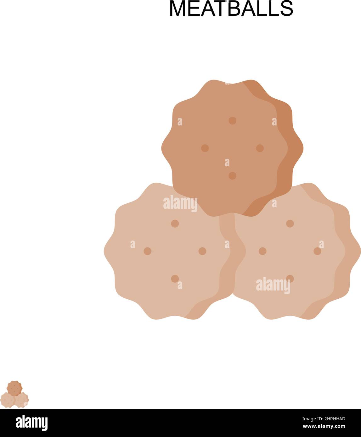 Meatballs Simple vector icon. Illustration symbol design template for ...