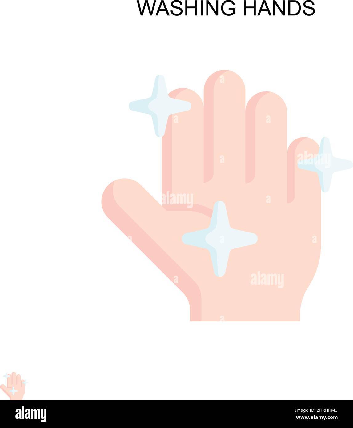 Washing hands Simple vector icon. Illustration symbol design template ...