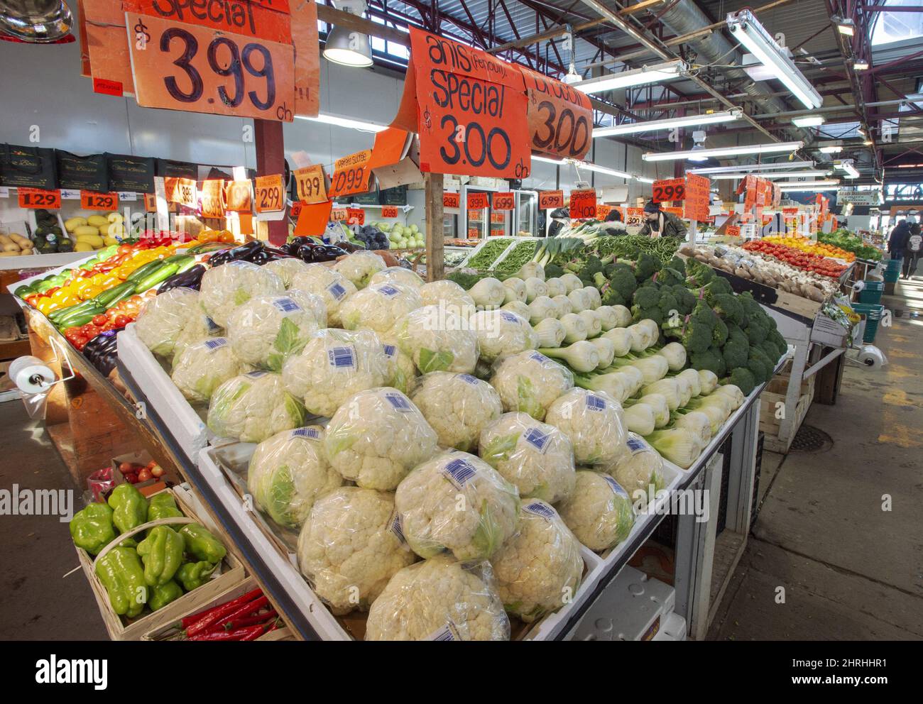 A vegetable stand is seen at the Jean Talon Market where Canada's new ...