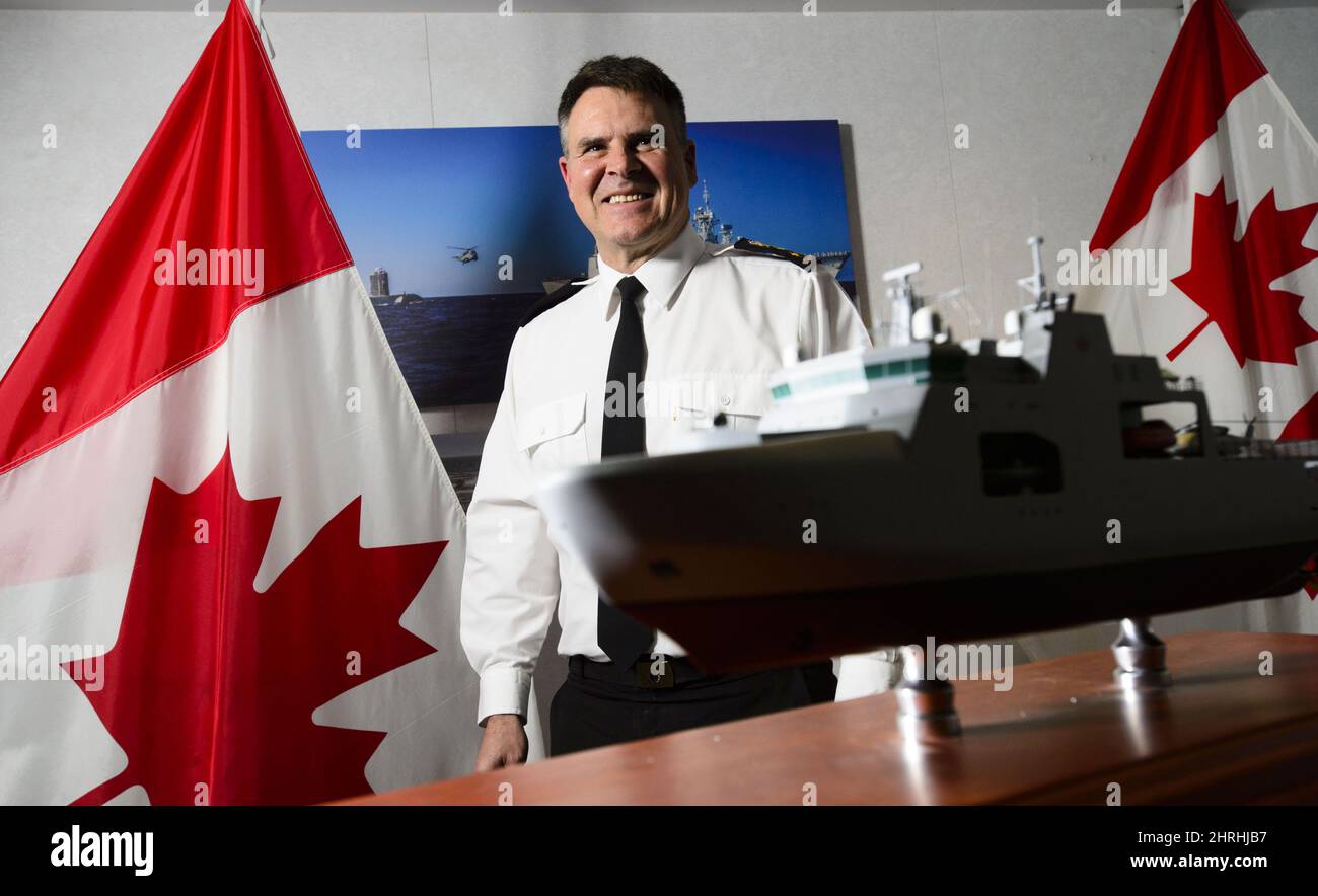 Royal Canadian Navy Vice-Admiral Ron Lloyd poses for a photo at ...
