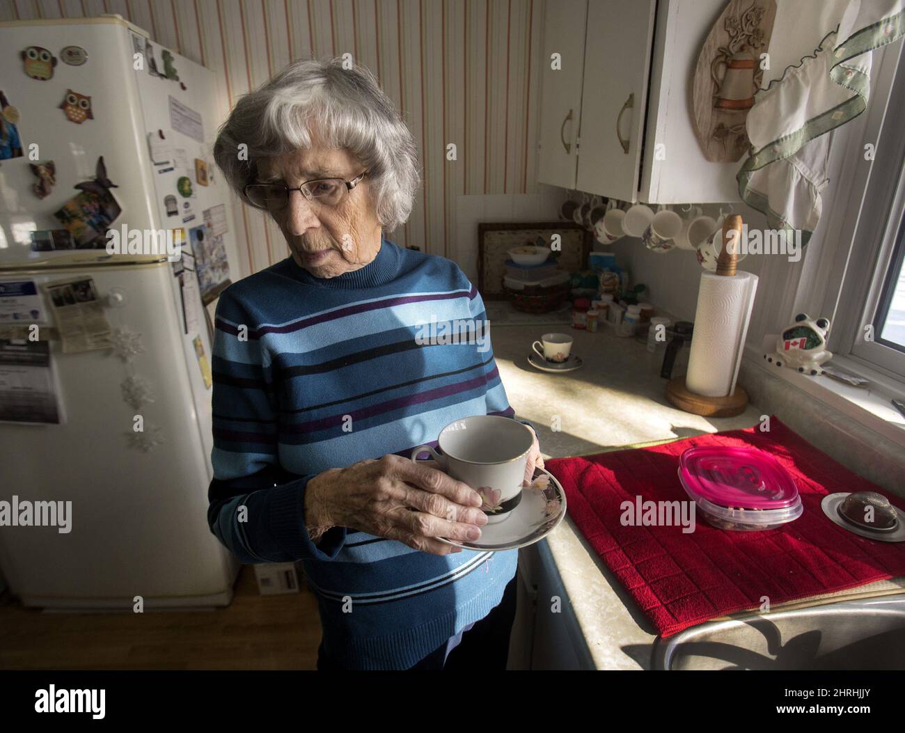 Flo Elliott is photographed at her home in Wilberforce Ont. on Saturday ...