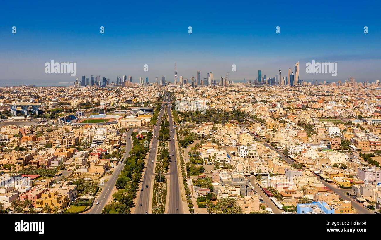 Beautiful shot of the Kuwait City Skyline Stock Photo - Alamy
