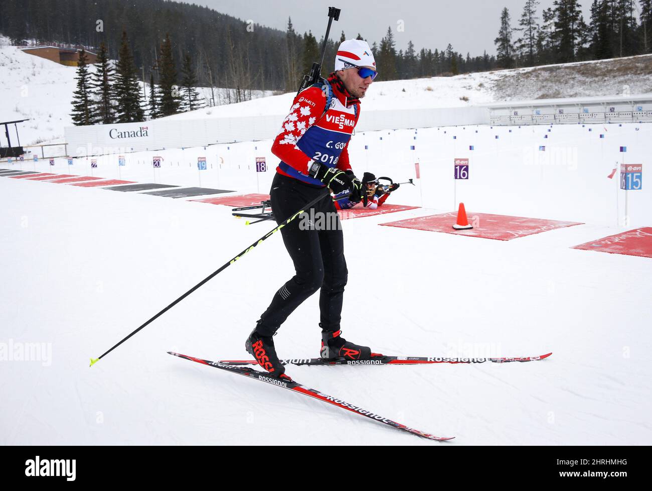 Christian Gow trains at the Canmore Nordic Centre in Canmore, Alta ...