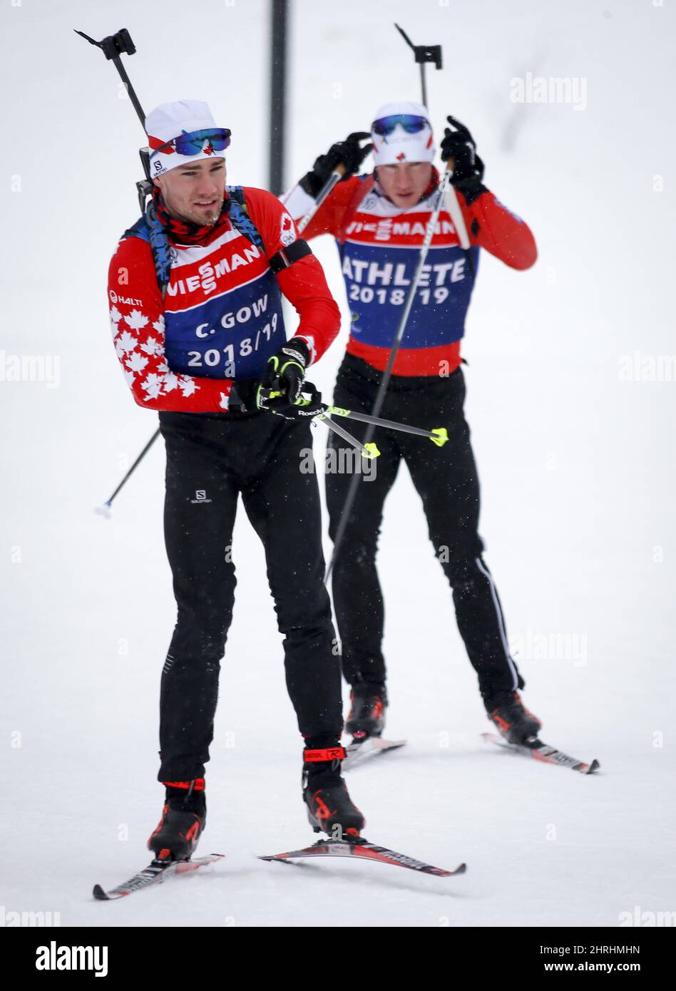 Christian Gow, left, and his brother Scott Gow train at the Canmore ...