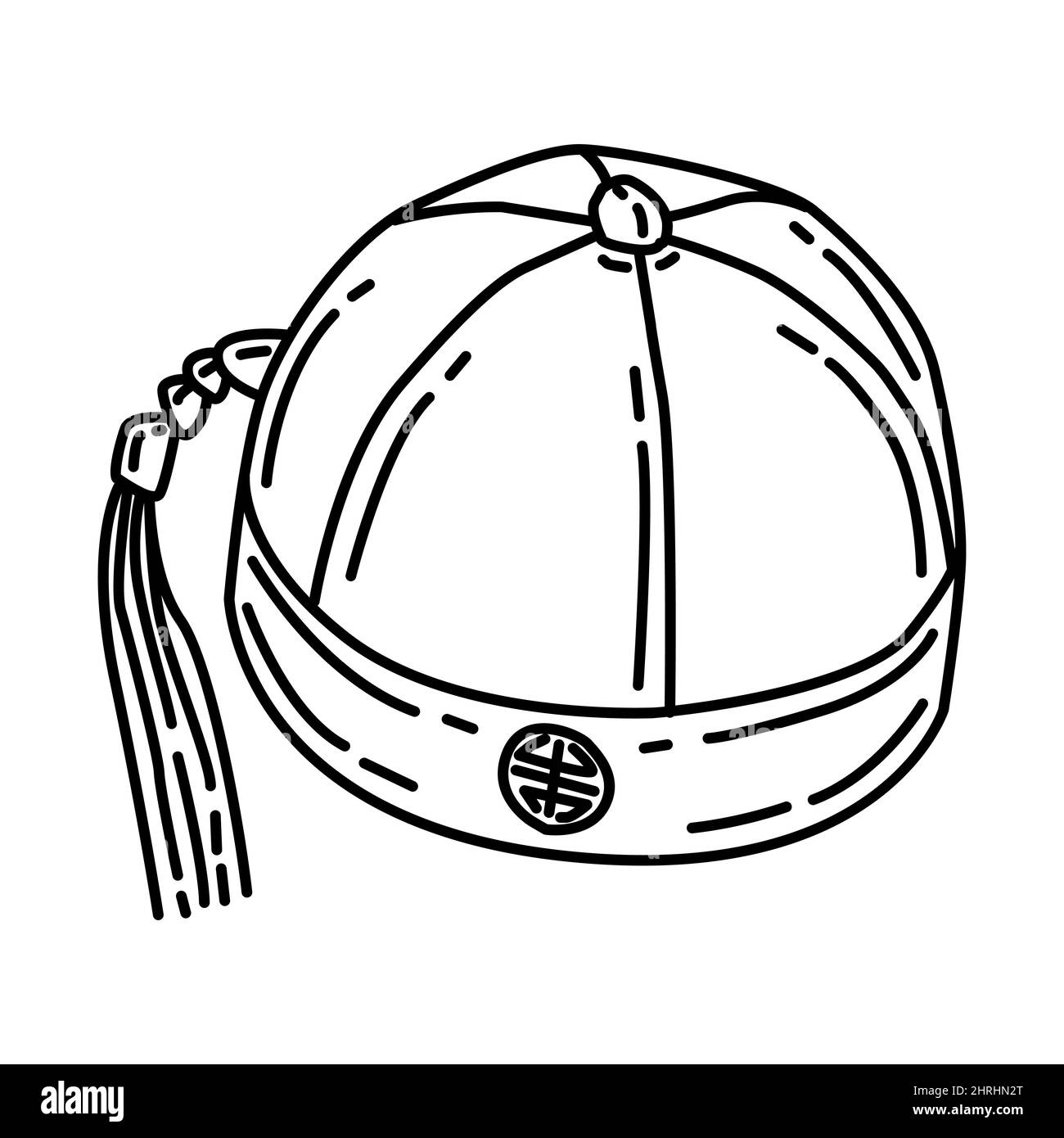 Chinese costume man head cap Stock Vector Images - Alamy