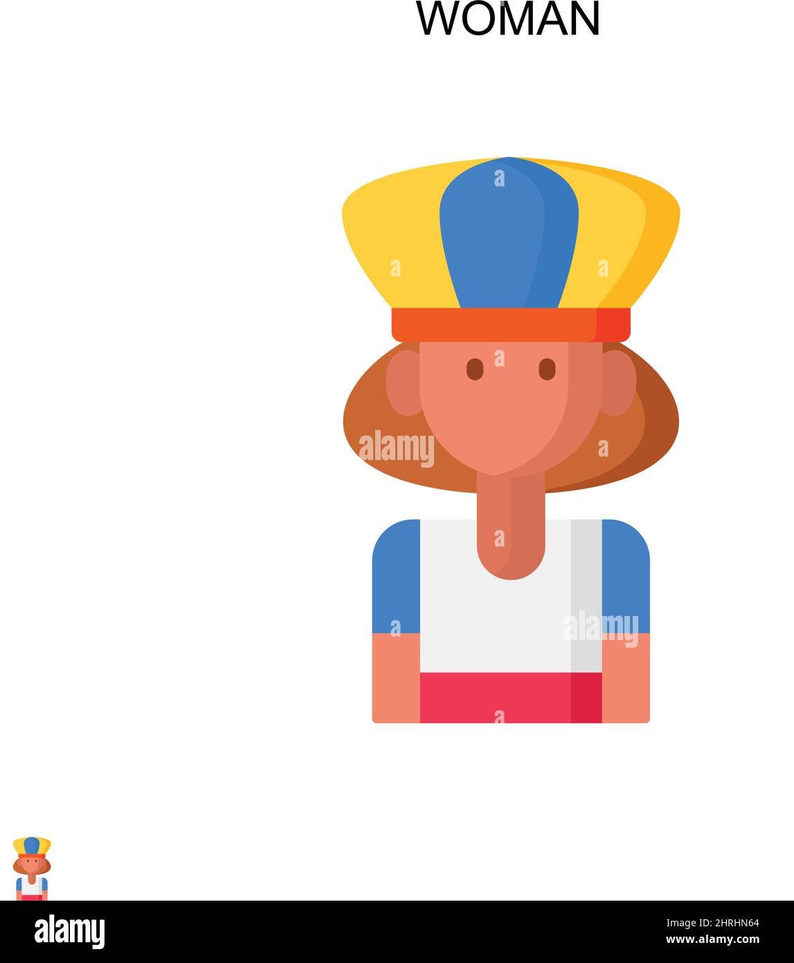 Woman Simple vector icon. Illustration symbol design template for web ...