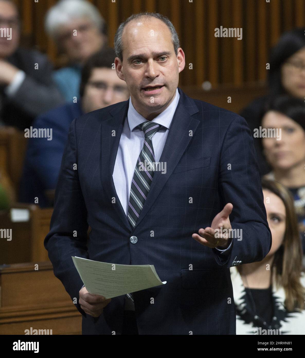 NDP House leader Guy Caron rises Question Period in the House of ...