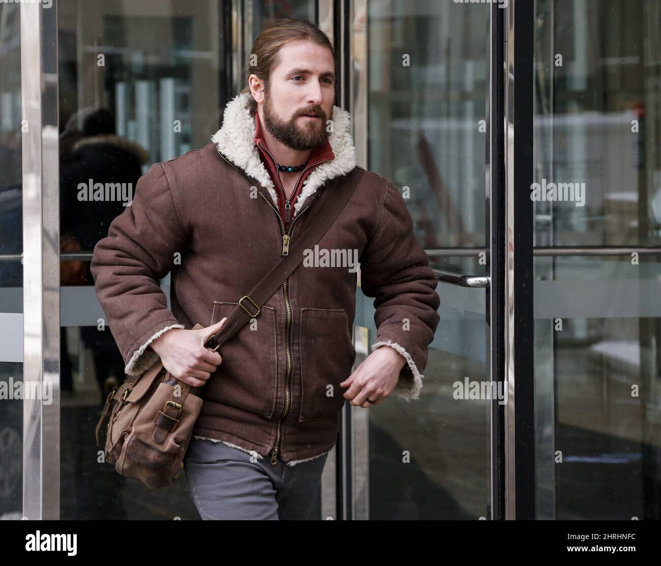 David Stephan, leaves the courts centre in Calgary, Friday, Feb. 8 ...